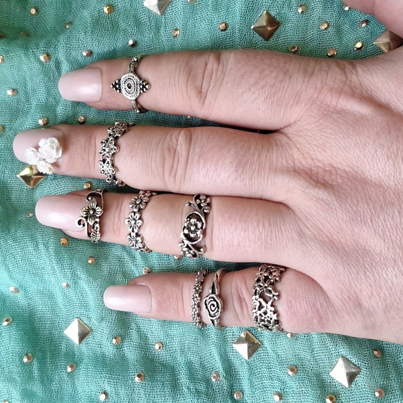 Jewelry | Antique Sliver Ring Set | Poshmark